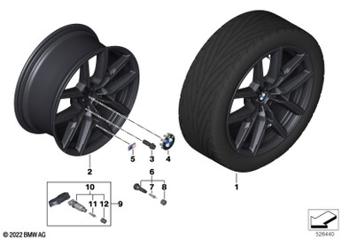 Genuine 19" Disc Wheel Light Alloy Black 2 Solid 8.5Jx19 ET:35 36 11 5 ...