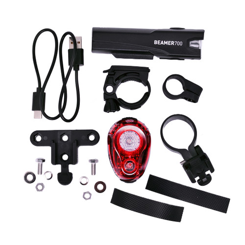 Beamer 700 & Rojo 100 Light Set USB | Planet Bike