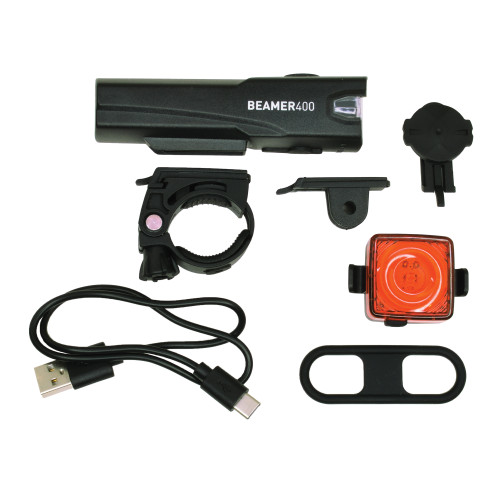 Beamer 400 & Blinky Squared USB Light Set | Planet Bike