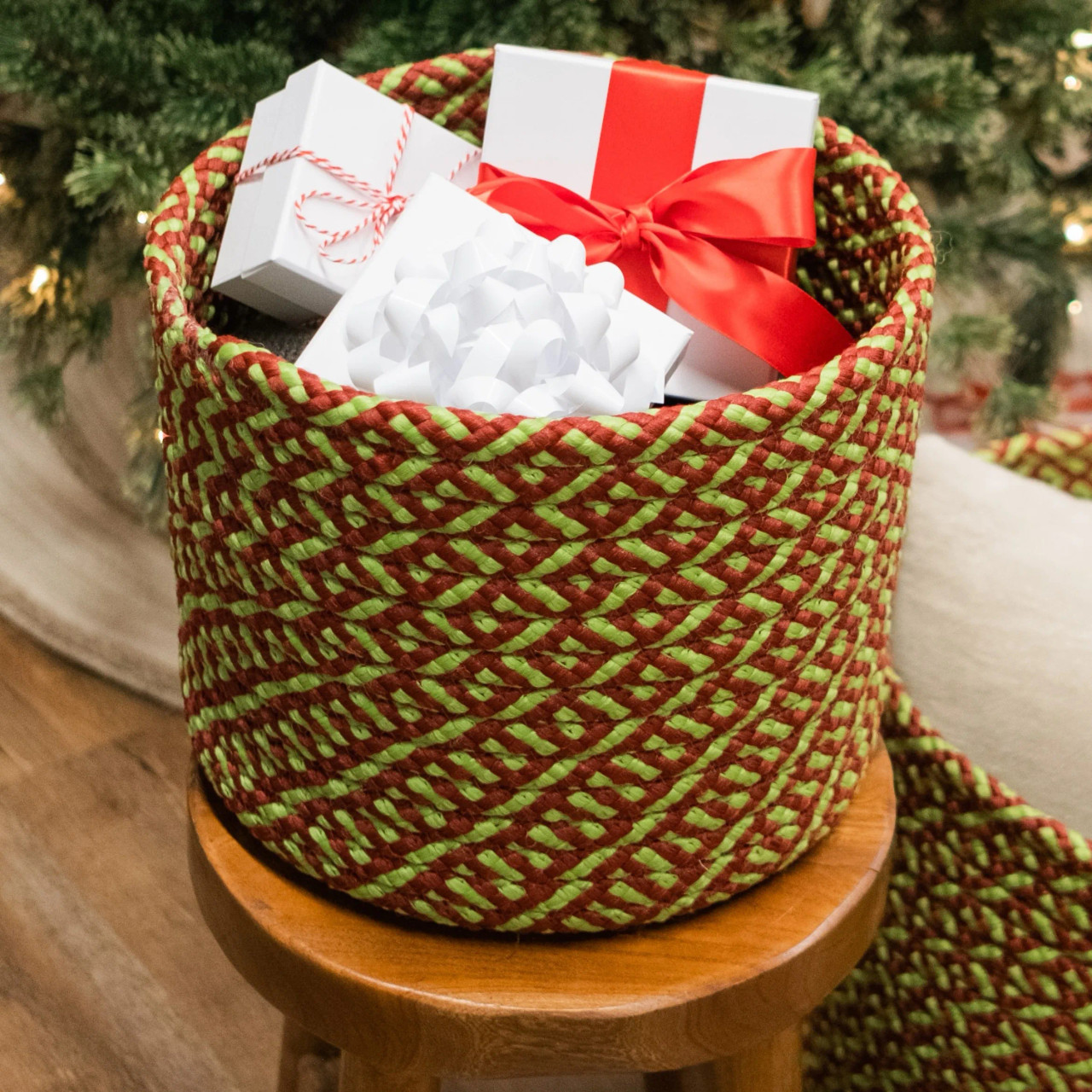 Holiday-Vibes Modern Weave Basket | Colonial Mills