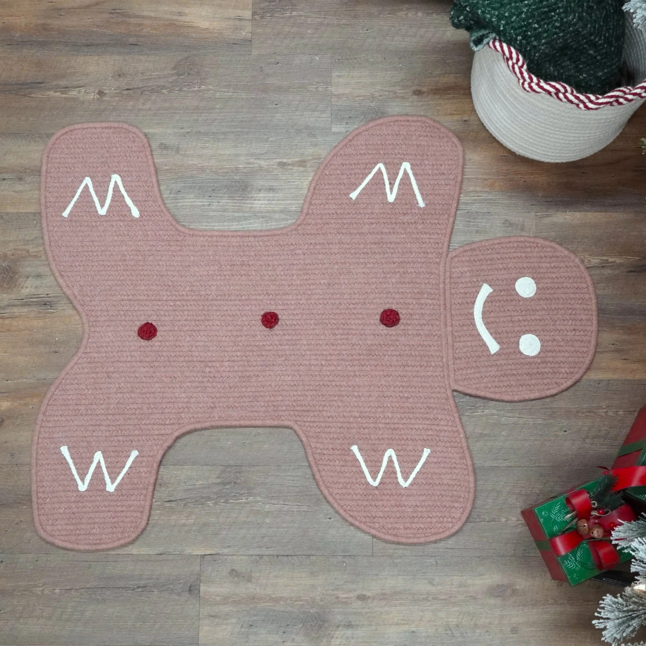 Gingerbread Buddy | Braided Christmas Rug | Colonial Mills