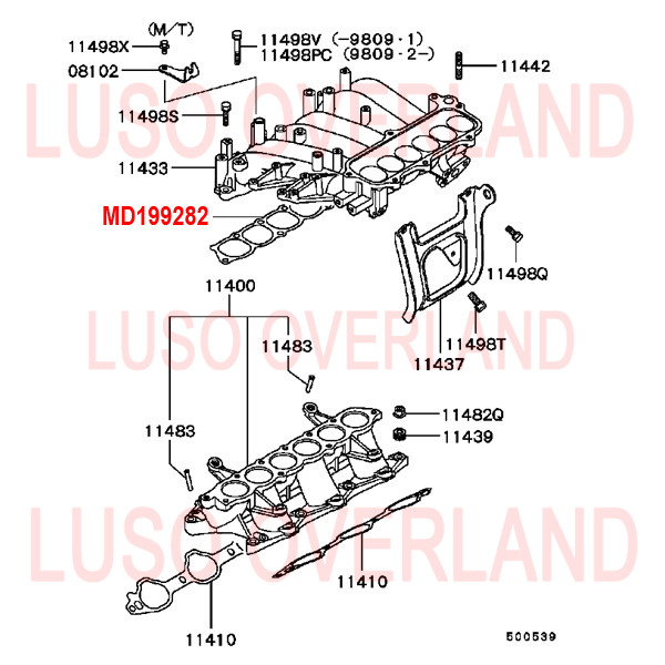 MONTERO Gen 2, 2.5, 3; SPORT - Intake Manifold Gasket (MD199282)