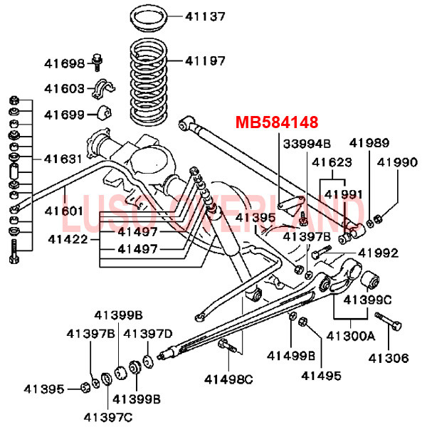 MONTERO Gen 1, 2, 2.5; SPORT - Bump Stop, Rear (MB584148)