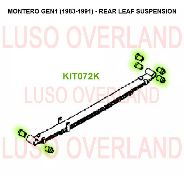 MONTERO Gen1 - Rear Leaf Spring Bushing Kit