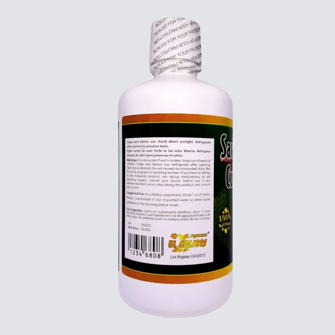 Productos El Colibri Savila, Nopal, Cuachalalate Liquid Dietary ...