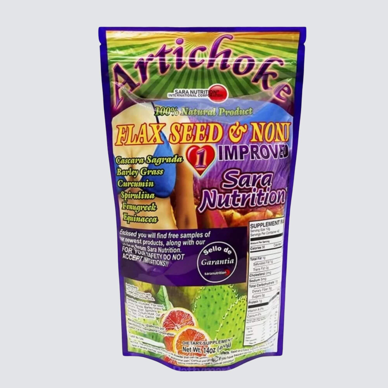Alcachofa Linaza Noni/Artichoke Flax Seed Noni by Sara-Nutrition - 14 ...