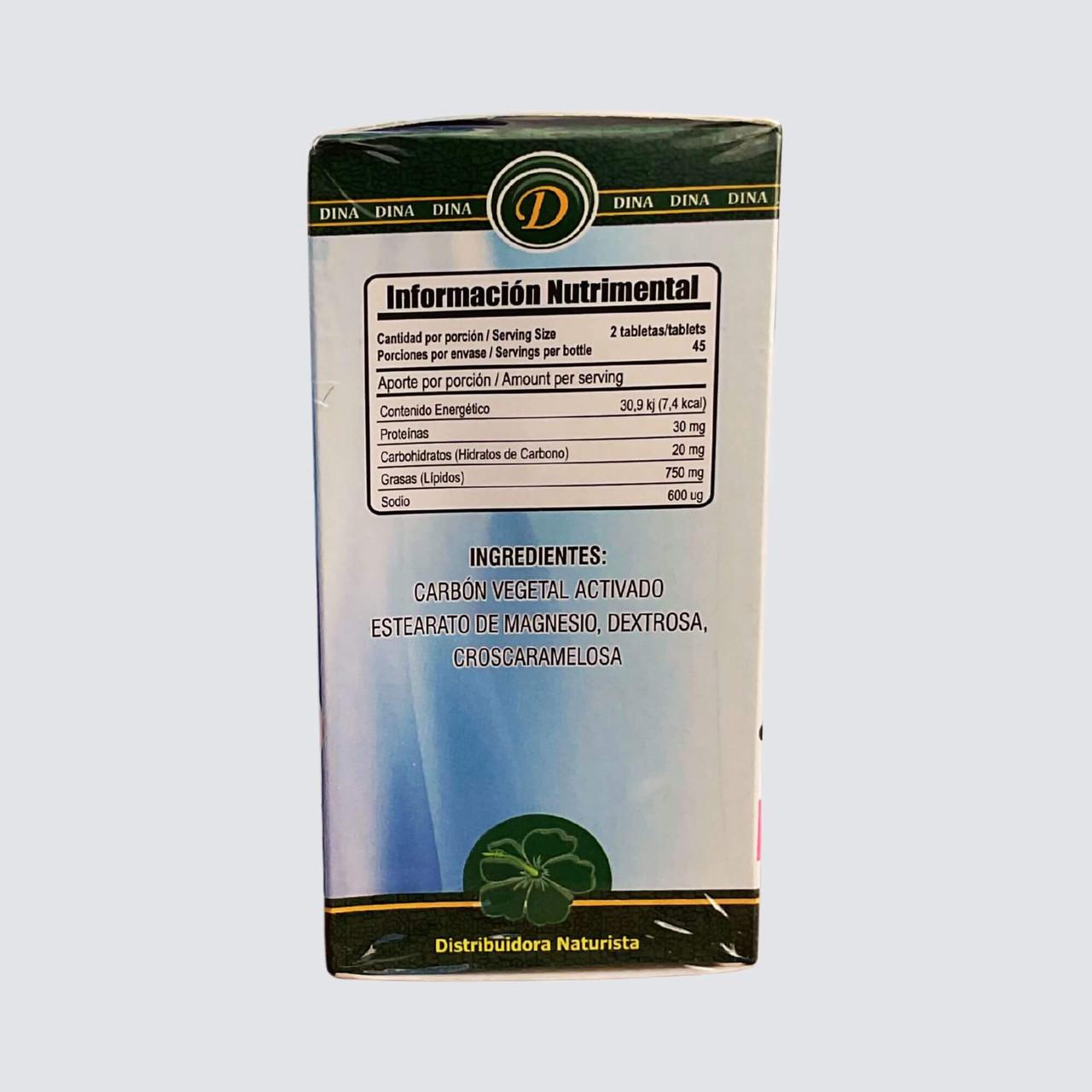 DINA Charcoal | Dietary Supplement | 90 Tablets ( 1 mg. ea.)