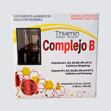 B Complex, Complejo B 1000 Shot | Multi-Vitamins, Caffeine, and Ginseng ...