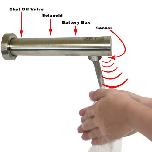 Sensor Tap - All-in-one - Wall Mounted - Stainless Steel - Mitchell ...