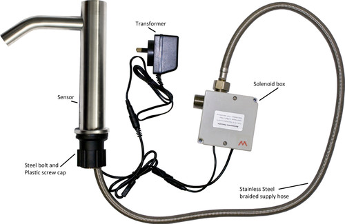 Sensor Tap - Tall Upright - Deck Mounted - Stainless Steel - Mitchell ...