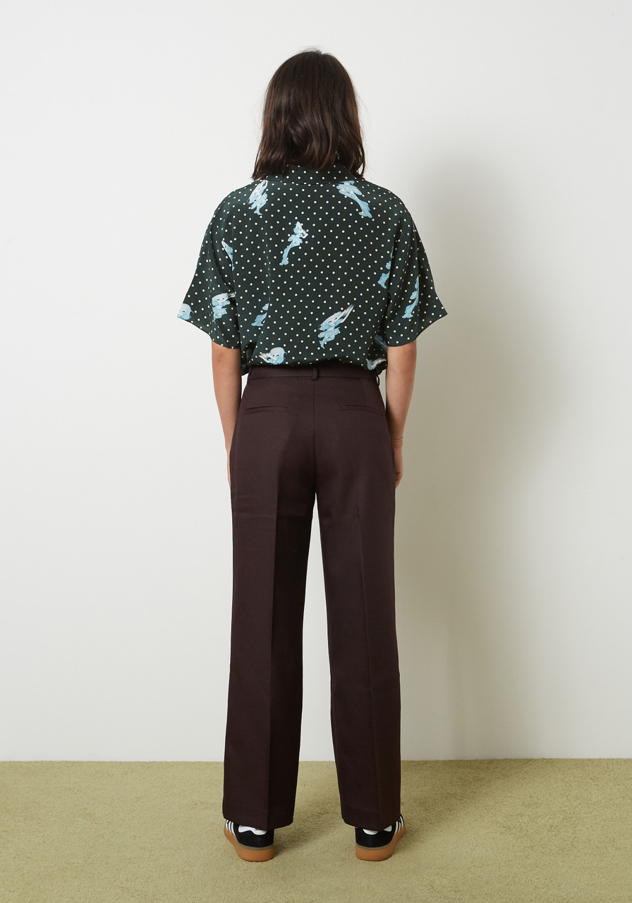 Sandy Liang Boxy Pants- Brunette - LE POINT