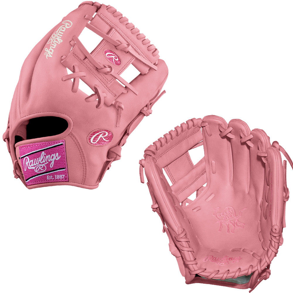 CUSTOM RAWLINGS HEART OF THE HIDE PRO204-2 - PINK - 11.5" BASEBALL ...