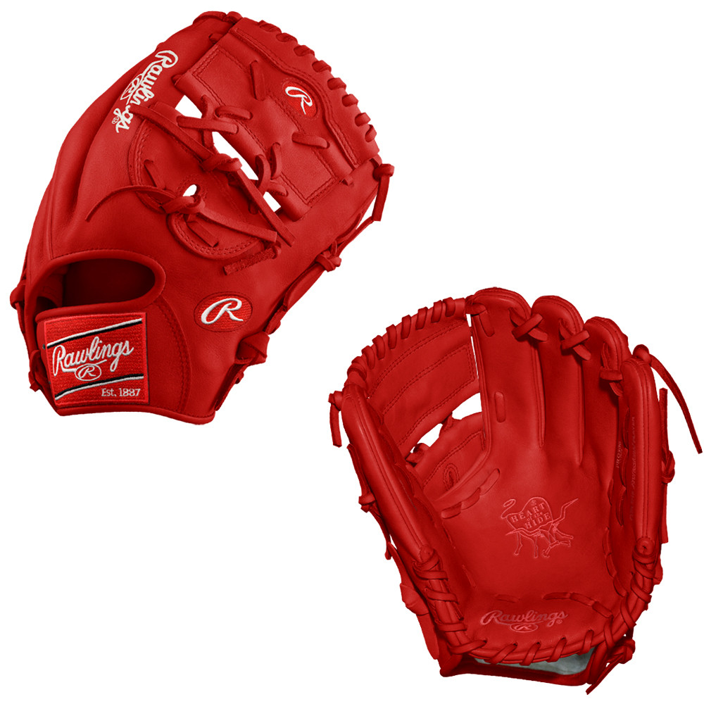 CUSTOM RAWLINGS HEART OF THE HIDE PRO206-9 - RED - 12" RHT BASEBALL ...