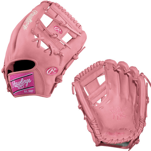 CUSTOM RAWLINGS HEART OF THE HIDE PRO204-2 - PINK - 11.5" BASEBALL ...