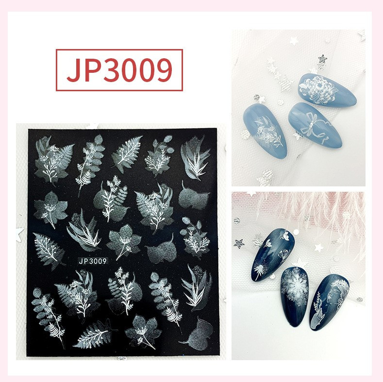 JP WHITE FLOWER STICKER - US Nail Supply LLC