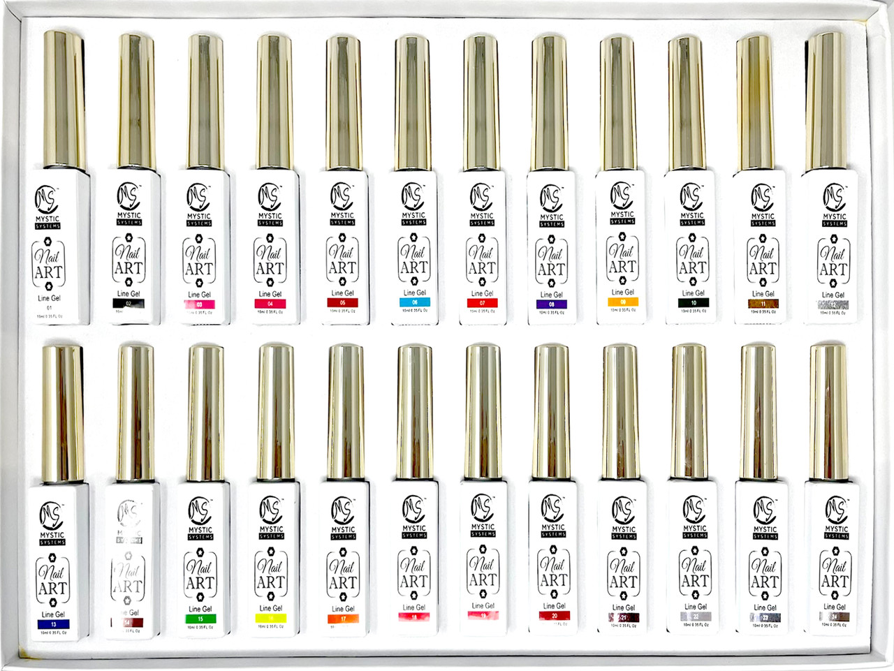 MS Line Gel Art Set 24 Colors - US Nail Supply LLC