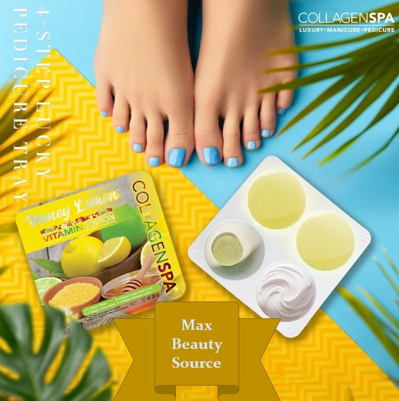 Lapalm Collagen Spa 4 Steps Pedi Tray Lemon Lime Us Nail Supply Llc