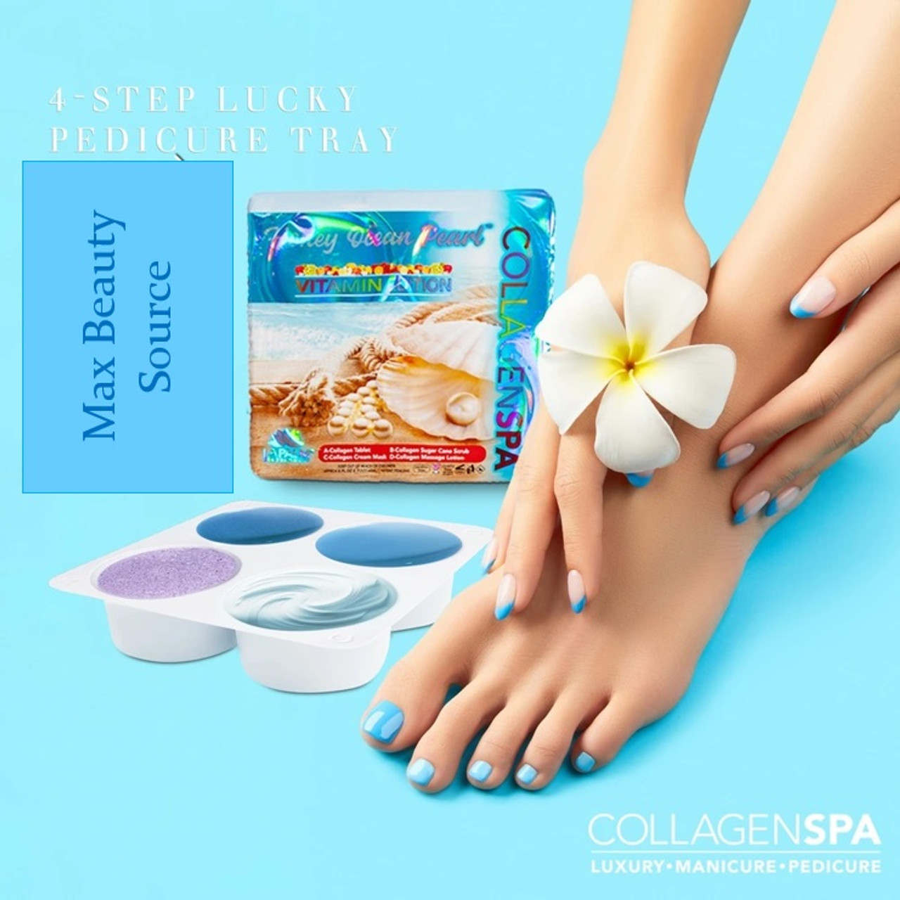 Lapalm Collagen Spa 4 Steps Pedi Tray Ocean Pearl Us Nail Supply Llc