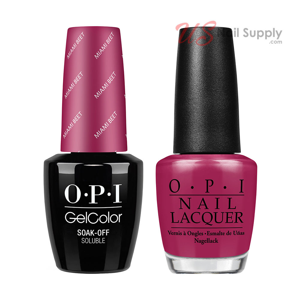 OPI Matching Set Miami Beet B78 - US Nail Supply LLC