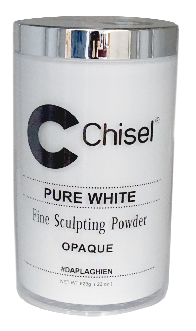 Chisel Fine Sculpting Powder 22 oz - Pure White - US Nail Supply LLC