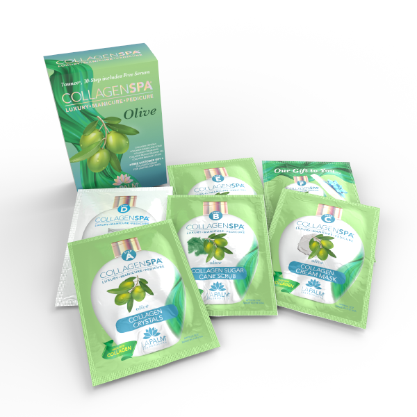 Lapalm Collagen Spa 10 Step with Pedi Kit - Olive - US Nail Supply LLC