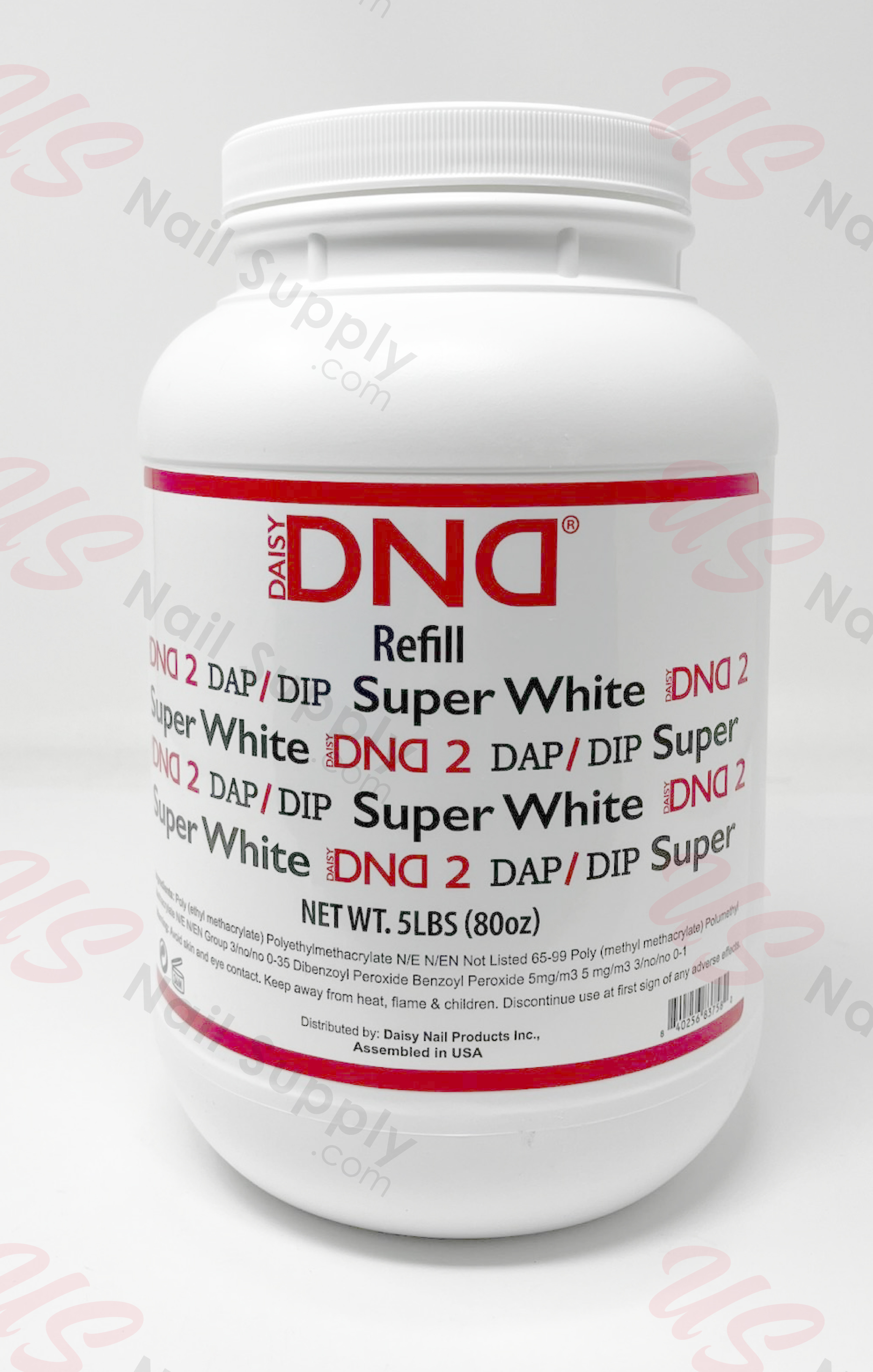 DND DAP DIP REFILL 5LB (80OZ) - SUPER WHITE - US Nail Supply LLC