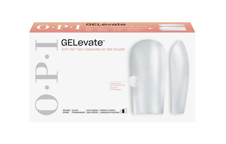 OPI GELevate Soft Gel Extension Tips 640pcs - Square - US Nail Supply LLC