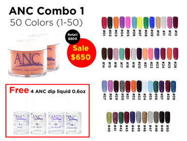 ANC Combo 50 colors 1 (1-50) - US Nail Supply LLC