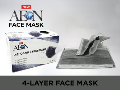 Aeon Disposable Face Mask 4 Layers - Grey ( Box of 50 pcs ) - US Nail ...