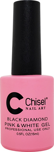 CHISEL BLACK DIAMOND PINK & WHITE GEL 0.5OZ - US Nail Supply LLC