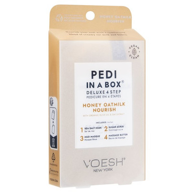 Voesh Pedi in a Box (4 Steps) Honey Oatmilk Nourish - US Nail Supply LLC