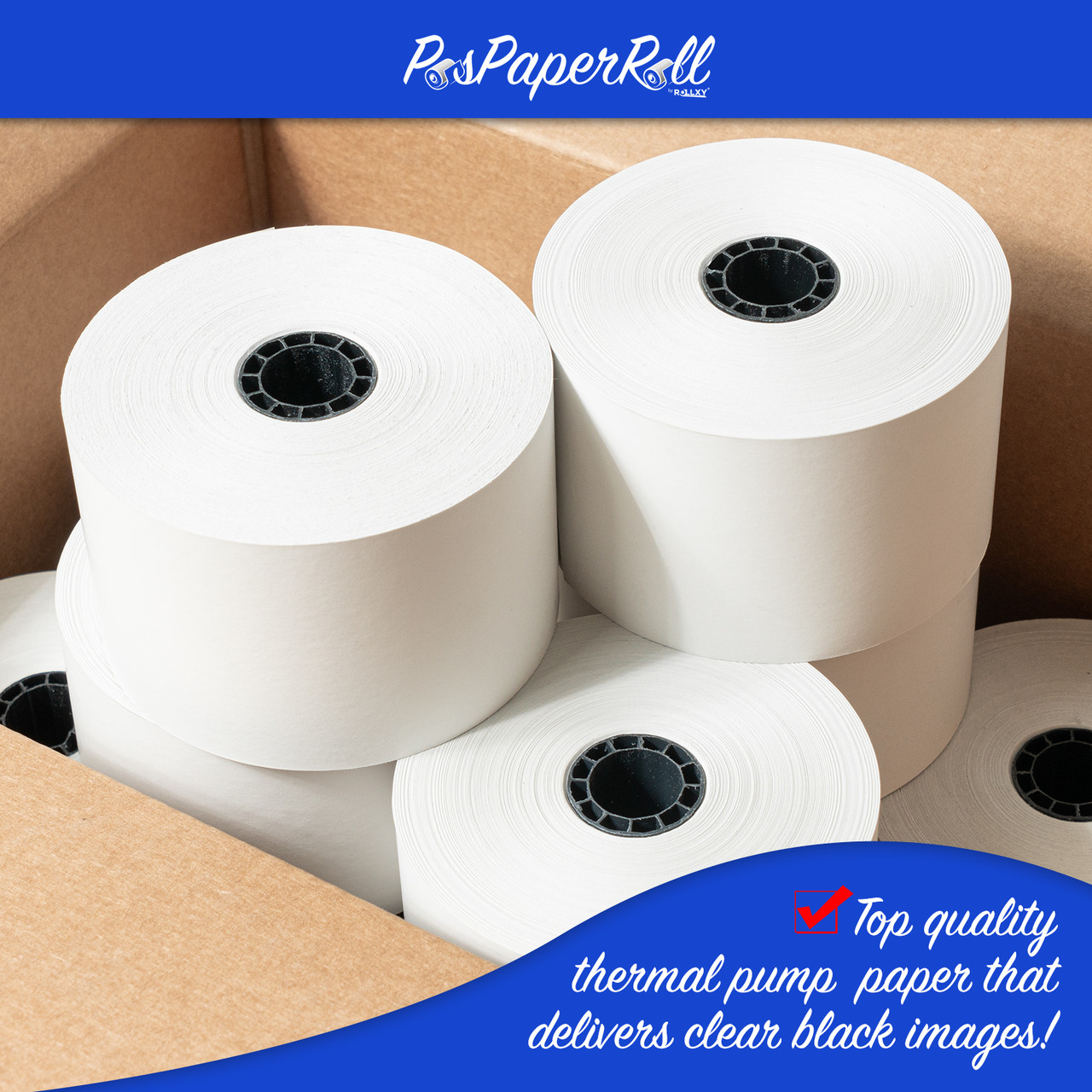 Gas Pump Rolls, 2-5/16" x 400 FT Pay At The Pump, Thermal Paper Receipt ...