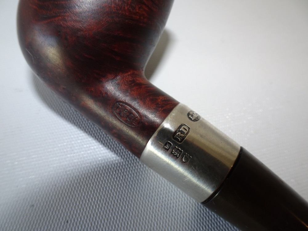 Loewe And Co Briar Pipe Sterling Silver Mount