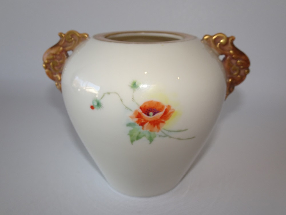 Rare Locke and Co Worcester Hand Painted Vase