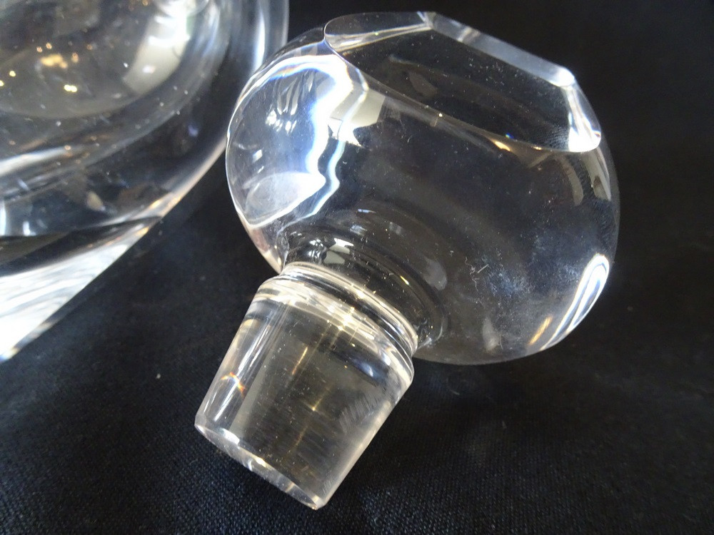Rare Vintage Moser Art Deco Style Crystal Decanter