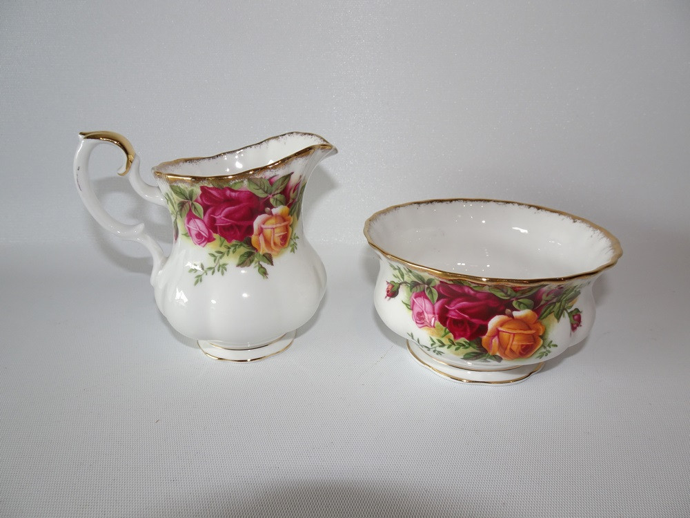 Royal Albert Old Country Roses Creamer and Sugar