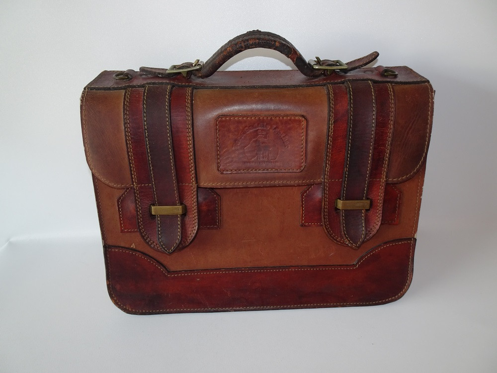 Vintage Pack Saddle Leather Co Briefcase