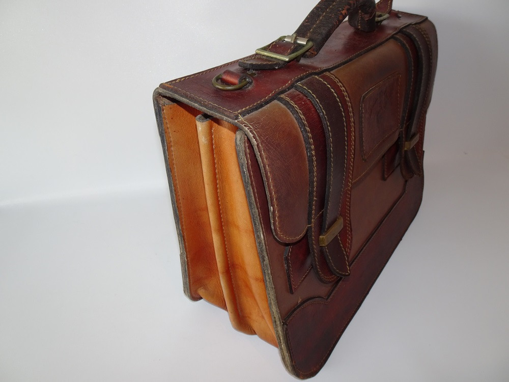 Vintage Pack Saddle Leather Co Briefcase