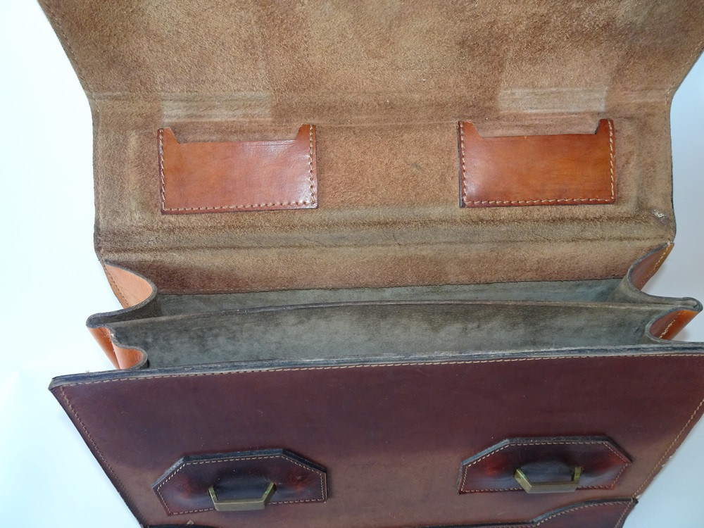 Vintage Pack Saddle Leather Co Briefcase