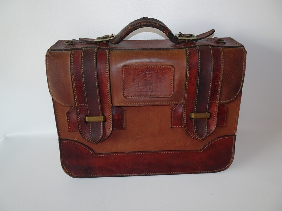 Vintage Pack Saddle Leather Co Briefcase