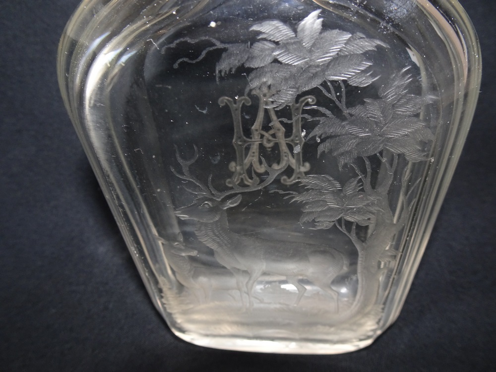 Antique Glass Liquor Flask