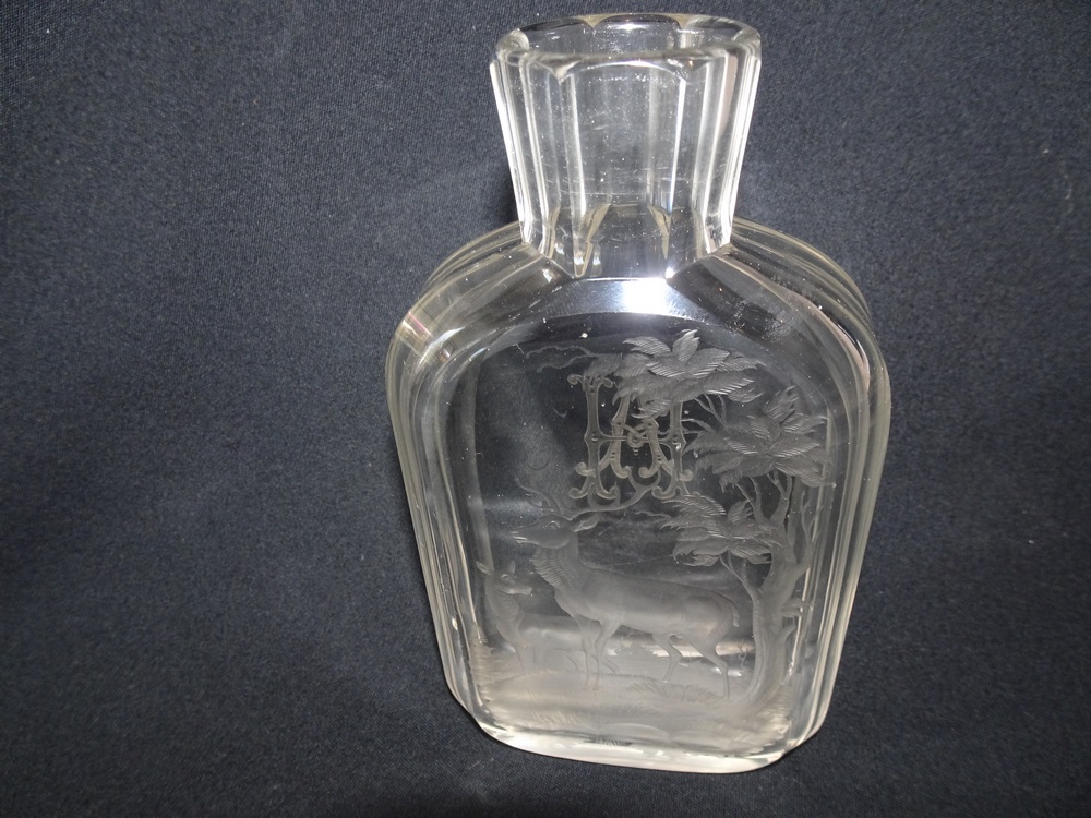 Antique Glass Liquor Flask