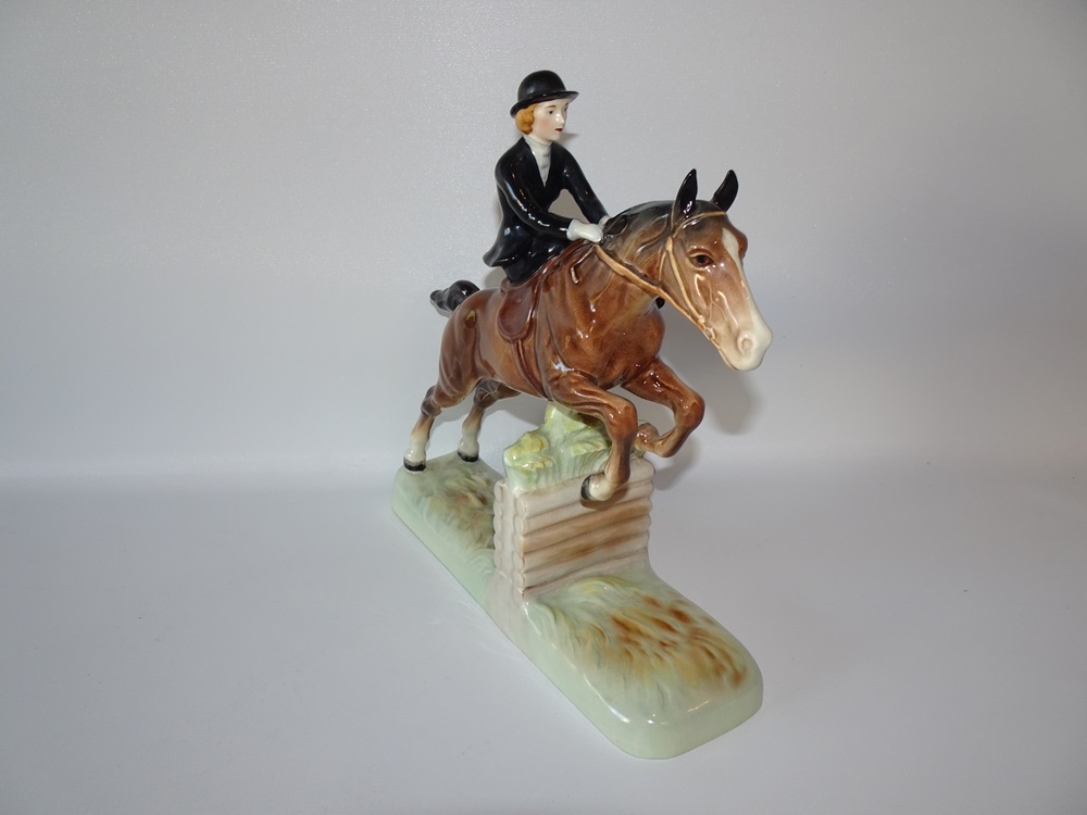 Rare Beswick Figure Jumping Huntswoman