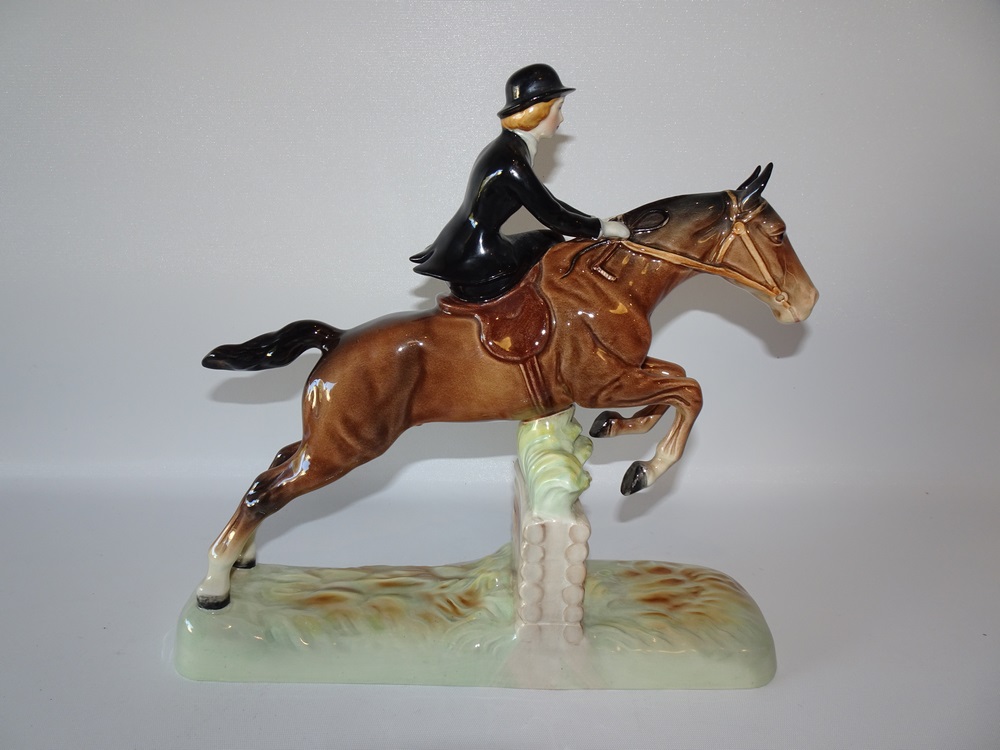 Rare Beswick Figure Jumping Huntswoman