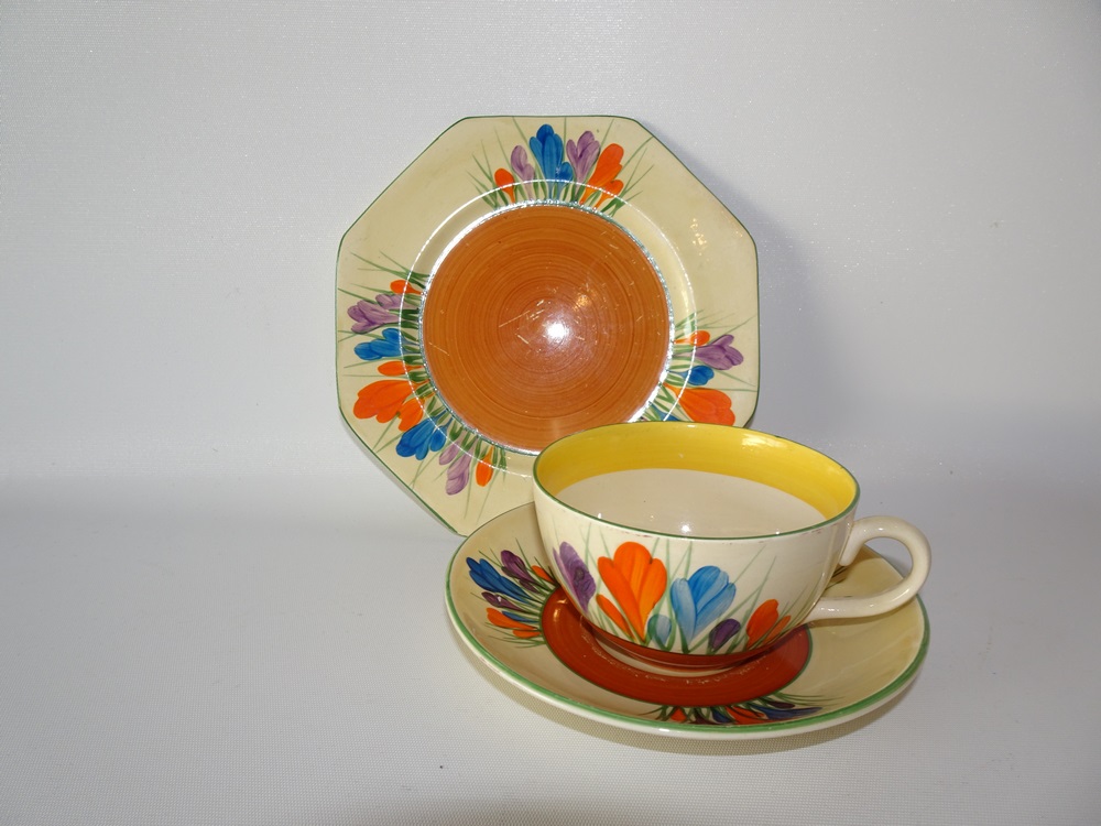 Clarice Cliff Crocus Design Trio