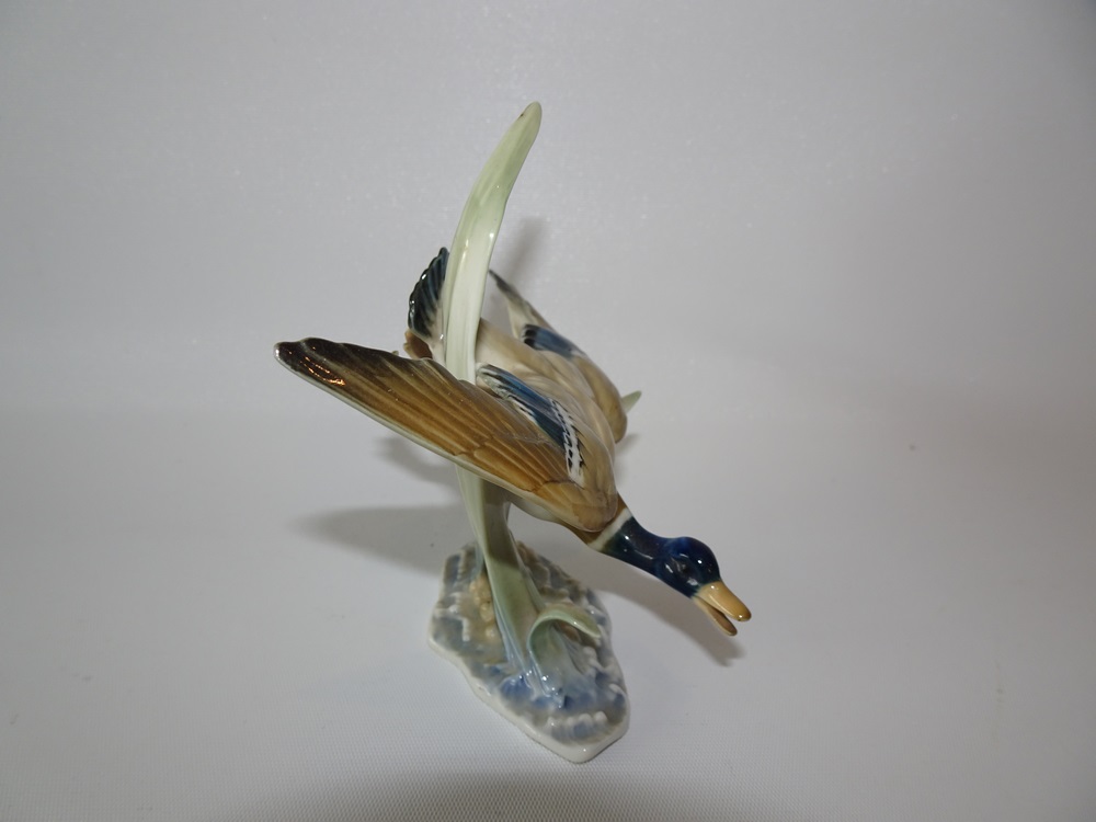 German Mallard Duck in Flight Hans Achtziger Hutschenreuther