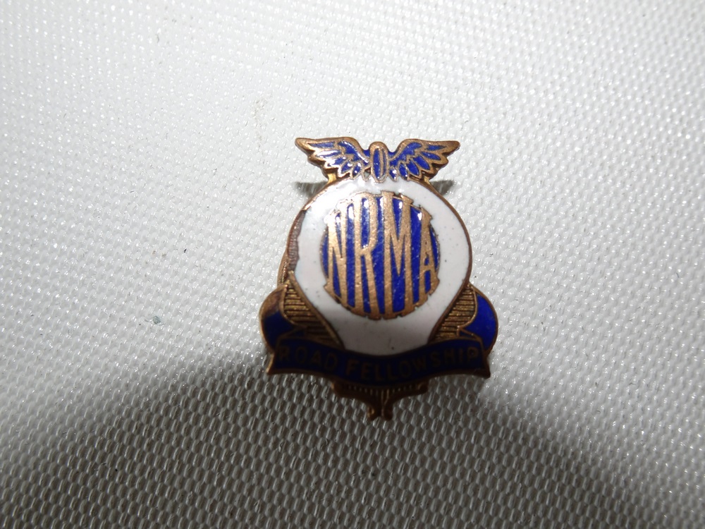 Vintage NRMA Enamel Badge by Millers Ltd Syd
