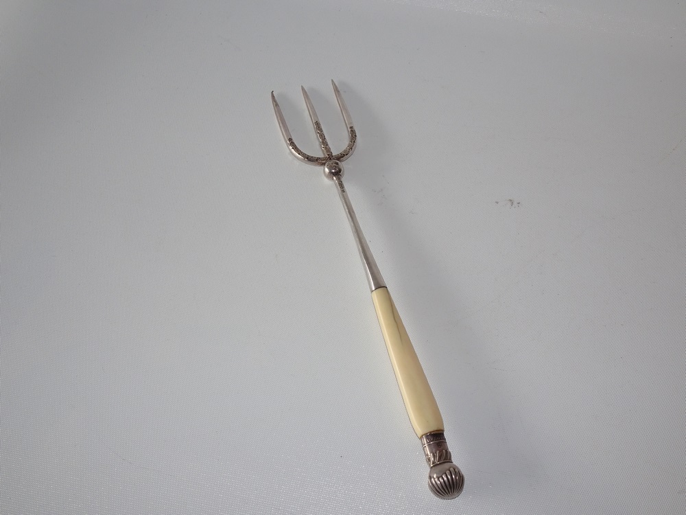 Victorian Sterling Silver Triton Bread Fork
