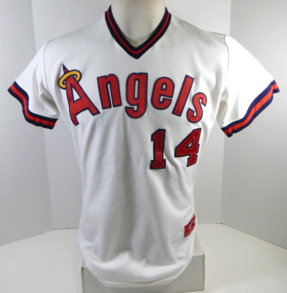 1986 Salem Angels #14 Game Used White Jersey 42 DP24275