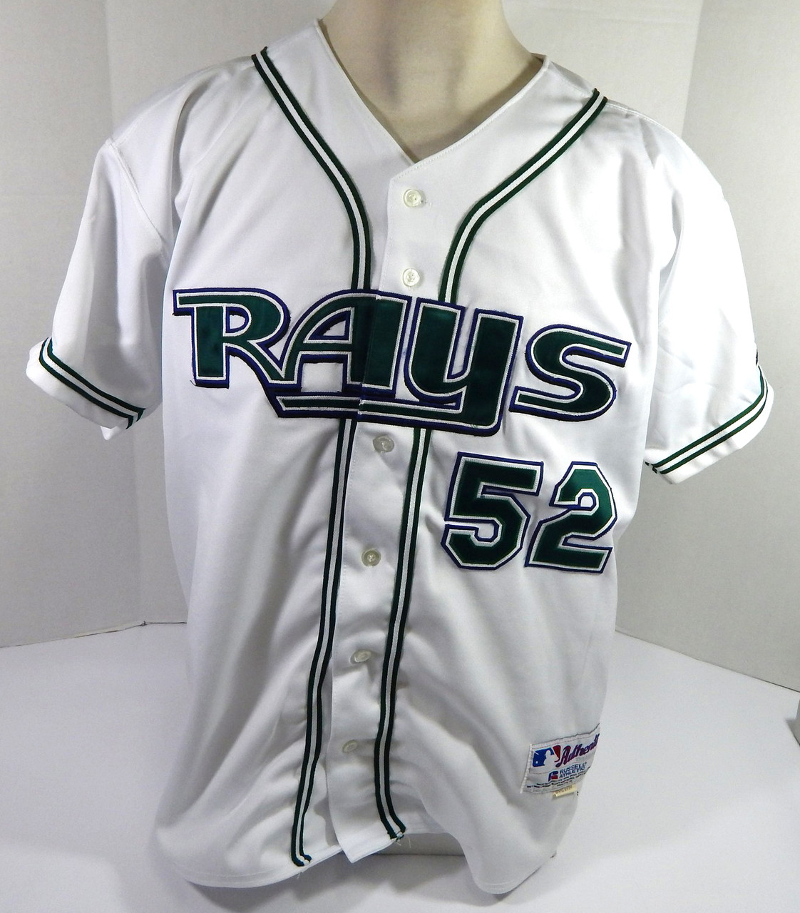 2001 Tampa Bay Devil Rays Cedrick Bowers #52 Game Issued White Jersey ...
